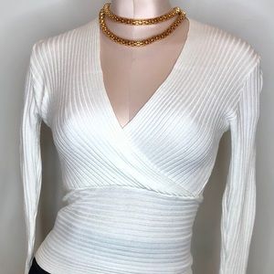 Tops | Nwot Sexy Low V Neck Knitted Top Xs S | Poshmark
